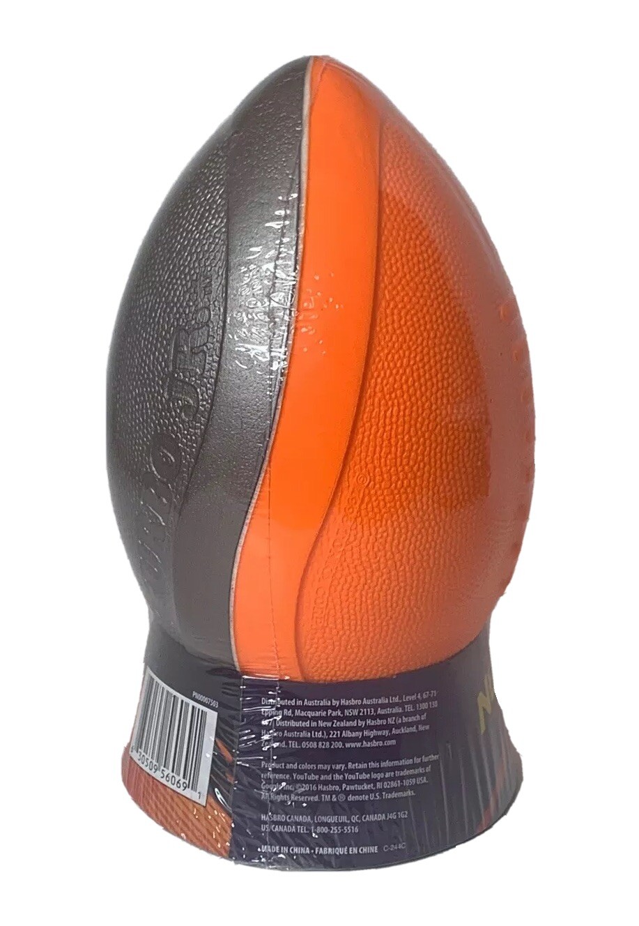 Nerf Sports Turbo Jr. Football New in Package Orange & Gray Ball Hasbro ...