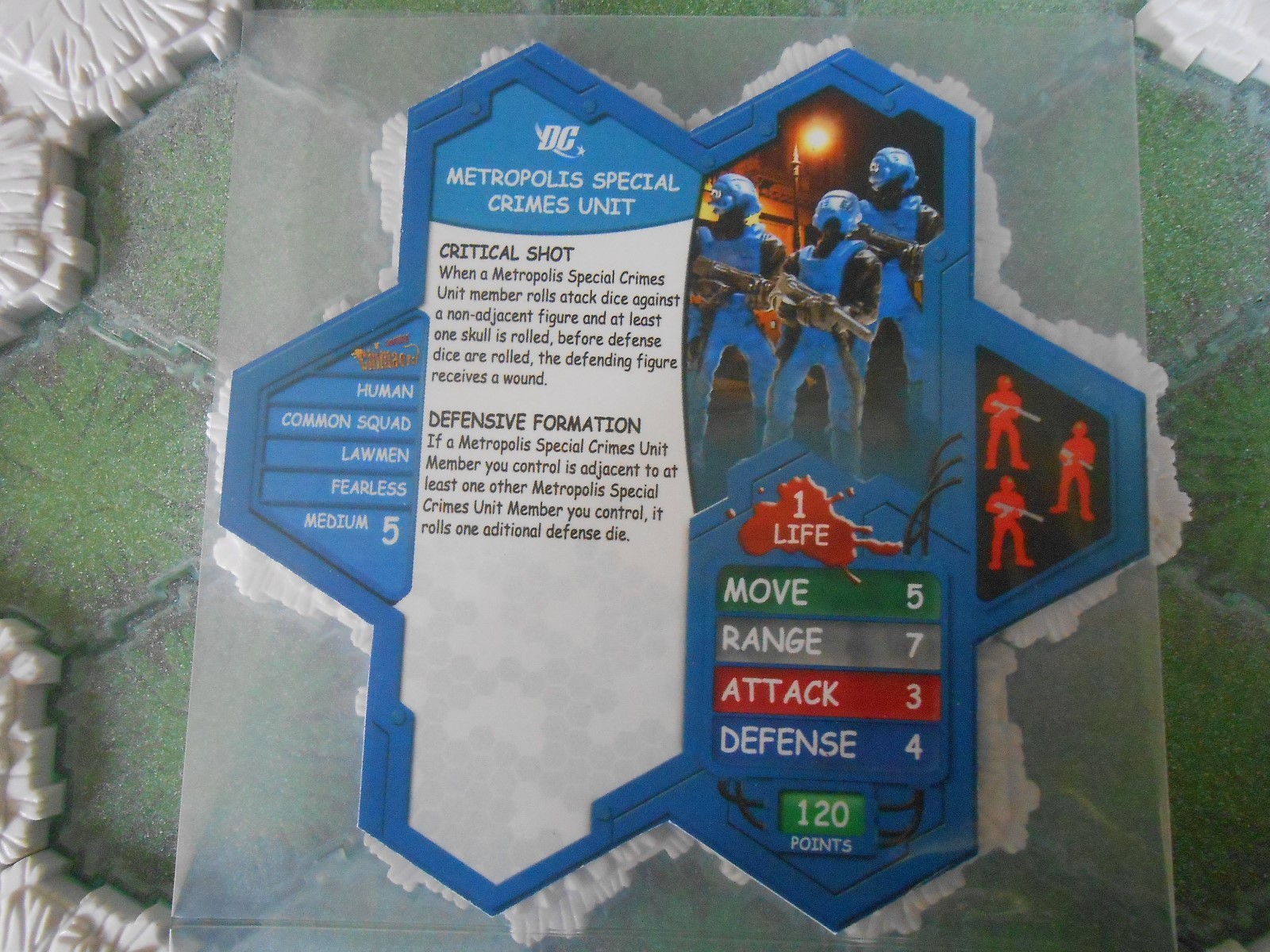 Heroscape Custom Metropolis Special Crimes Unit Card & Figs w Sleeve DC ...