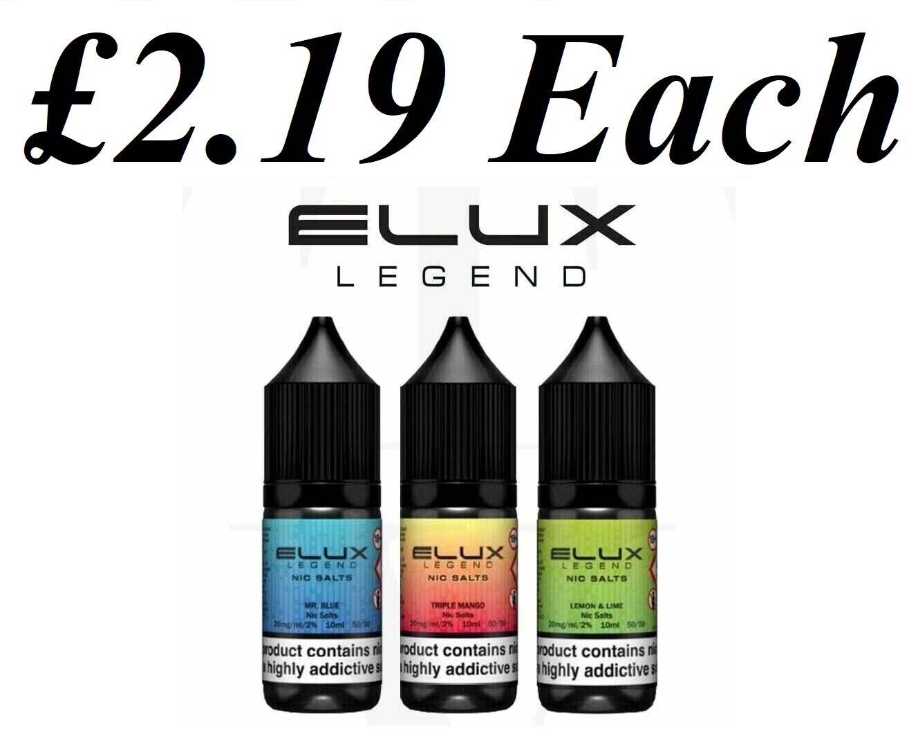 Elux LEGEND Nic Salt 10ml E Liquid Vape Juice-Elux NIC Salts-10mg ...