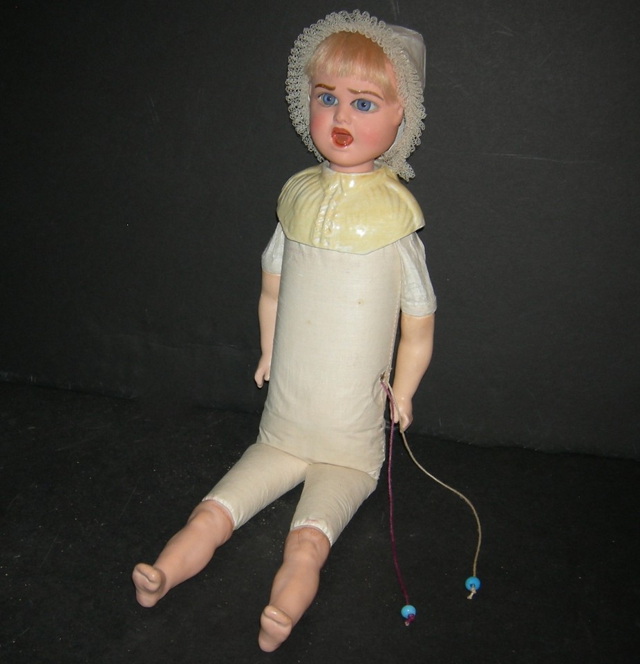 FRITZ BARTENSTEIN - TWO FACE WAX DOLL - 1879-98 - ORIG BOX & CLOTHES ...