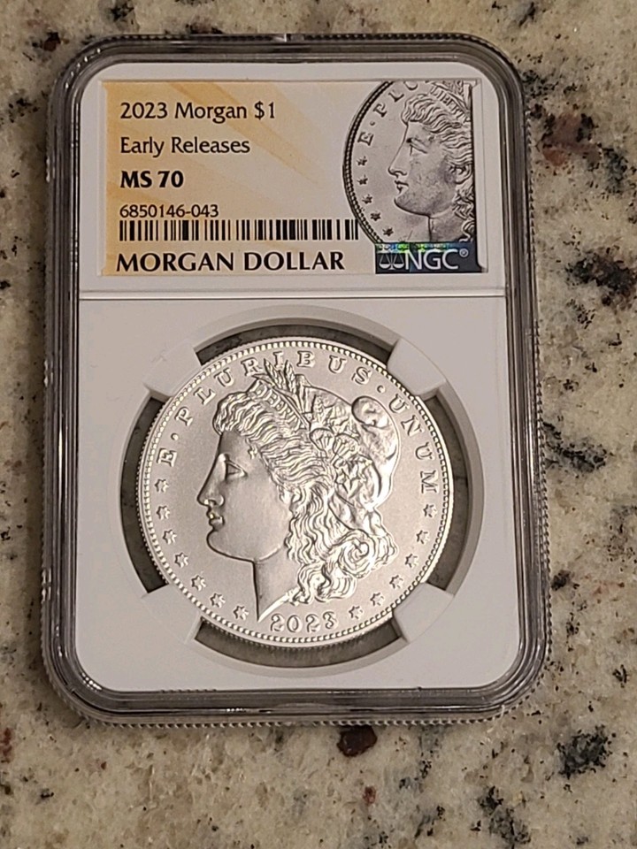 2023 $1 Morgan and Peace Silver Dollar 2pc Set NGC MS70 ER Morgan ...