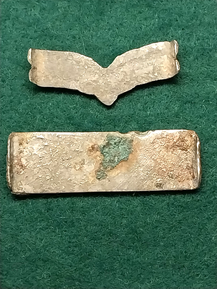 2-ANCIENT ROMAN SILVER ARTIFACTS, DECORATIVE PIECE, 100-450 AD, 2.5gr ...