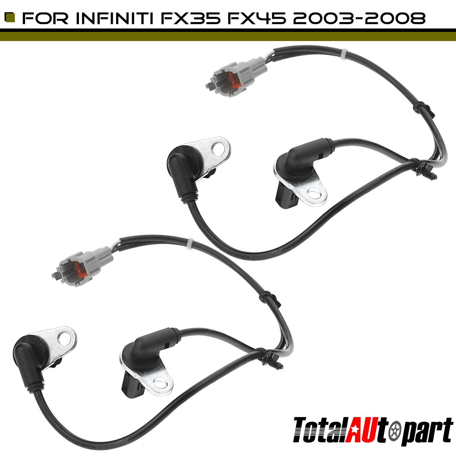 2x ABS Wheel Speed Sensors for Infiniti FX35 FX45 2003-2008 Rear Left ...
