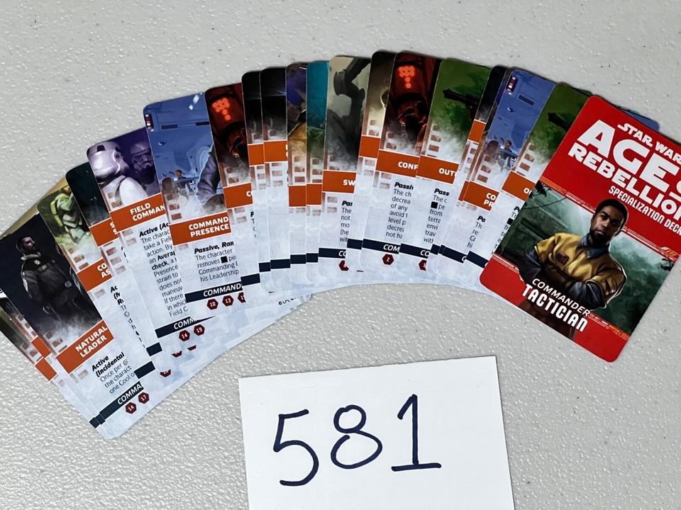 Star Wars: Age of Rebellion RPG Specialization Deck: Commander ...