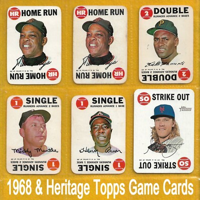 1968 & Heritage Topps Game Card SINGLES | eBay