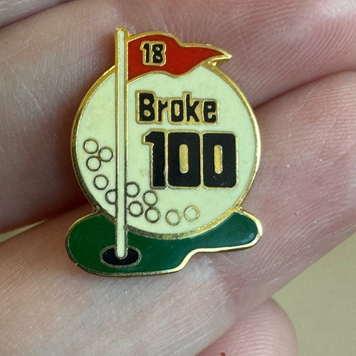 Vintage I Broke 100 Golf Award 18 Holes Lapel Pin | eBay