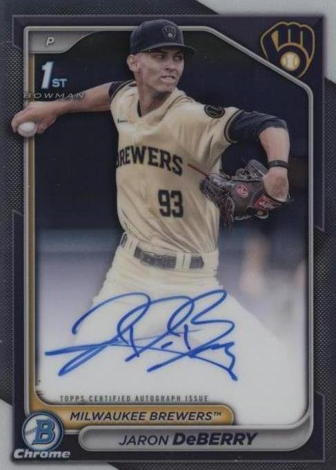 2024 Bowman Draft - Chrome Prospect Autographs Jaron DeBerry #CPA-JDE ...