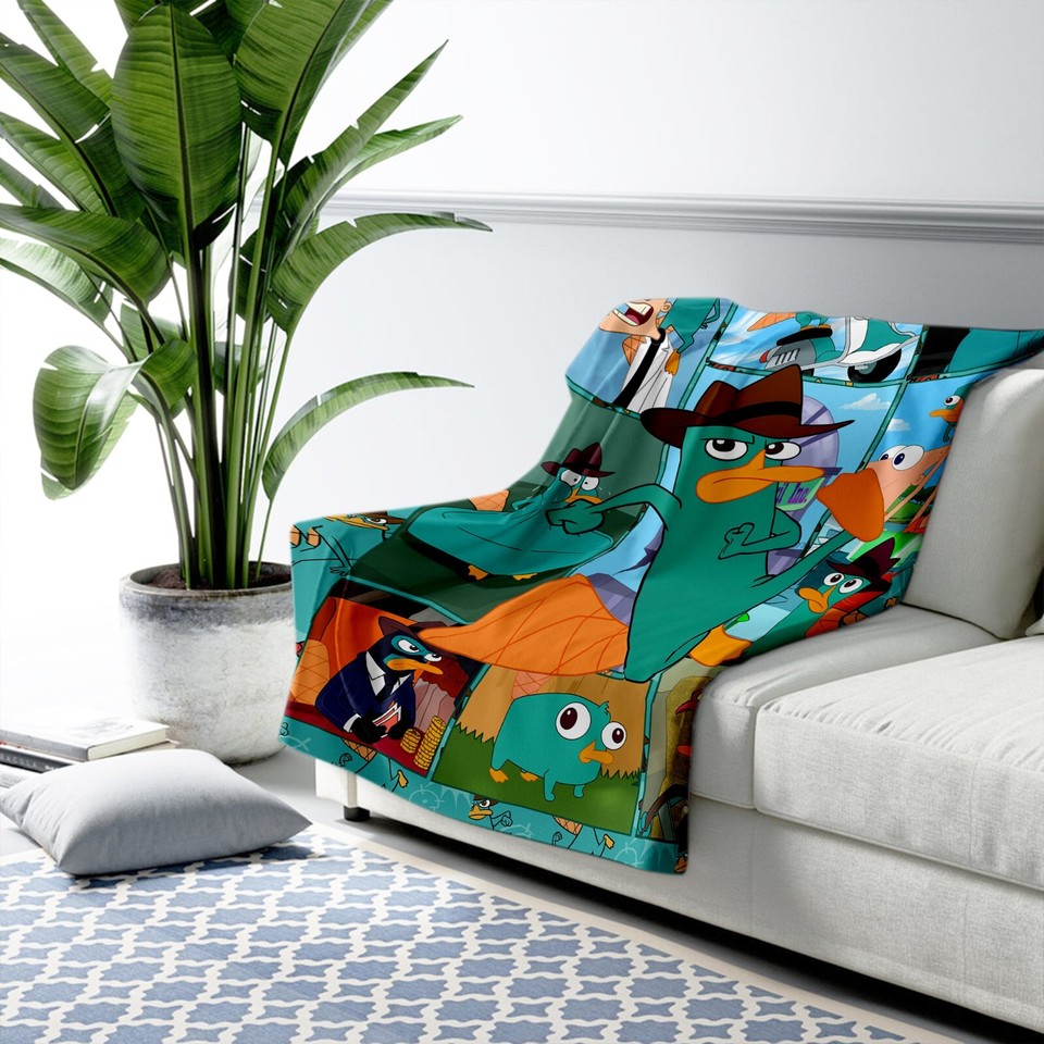 Perry the Platypus Blanket, Perry the Platypus Movies Fleece, Sherpa ...