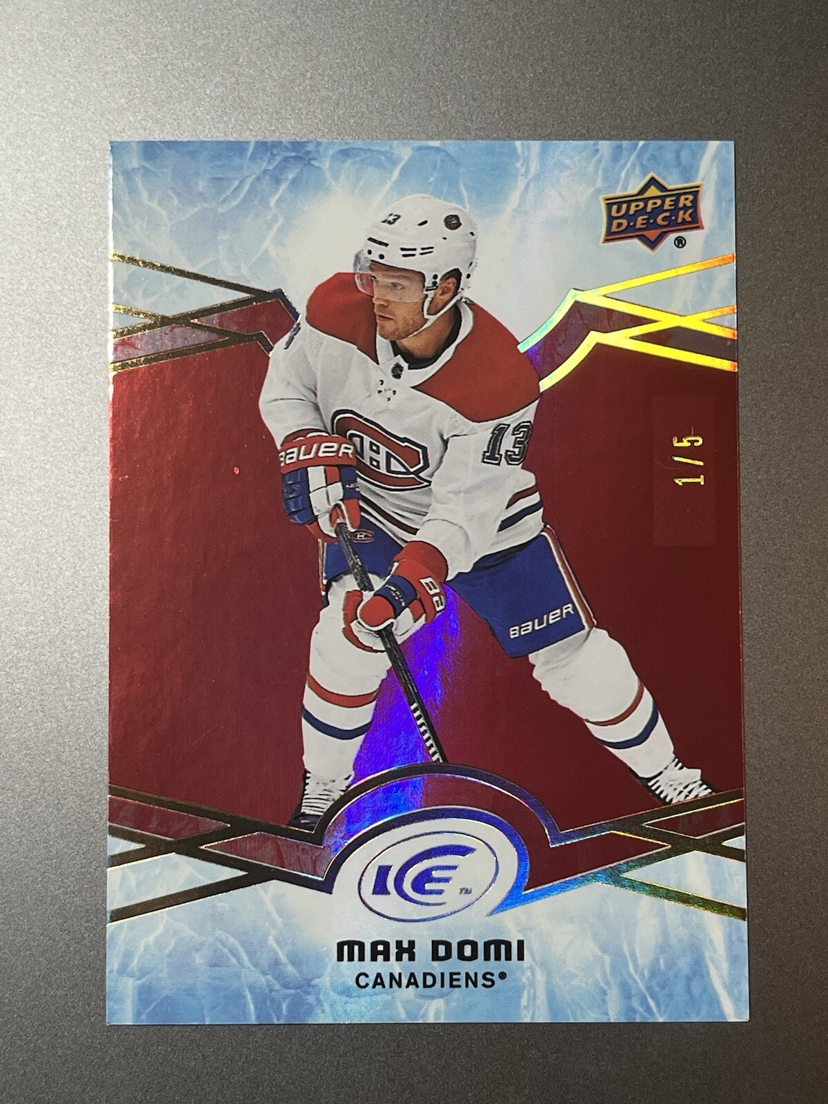 2018-19 UD Ice Max Domi Spectrum Red Base Parallel SSP 1/5 LEAFS MINT ...