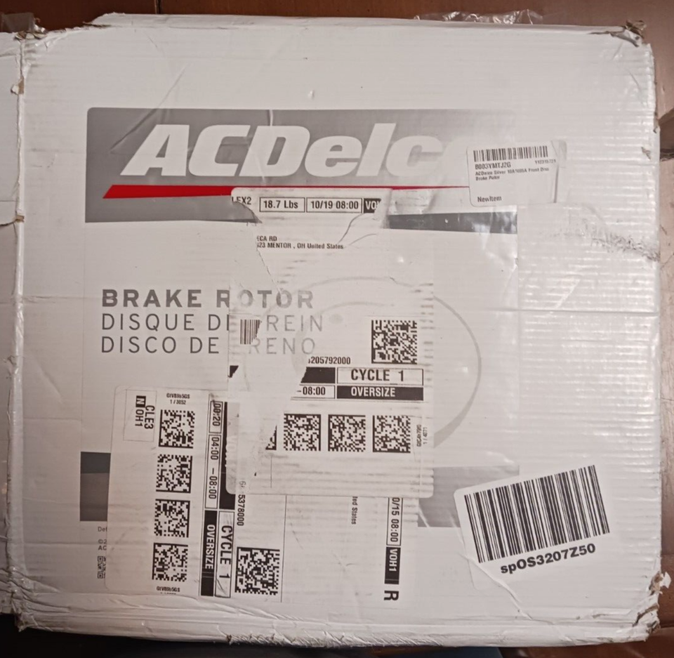 ACDelco Silver 18A1095A Front Disc Brake Rotor NEW in Open Box | eBay