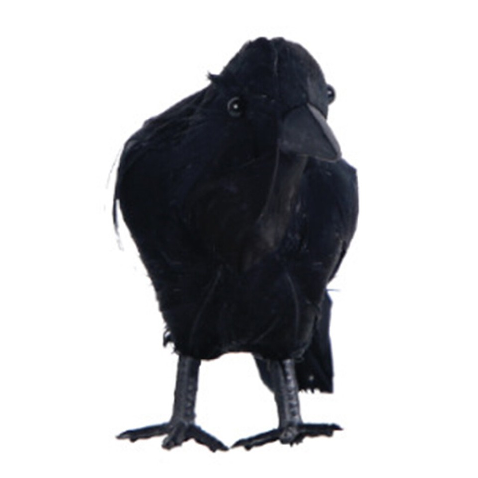 Halloween Artificial Raven Crow Realistic DIY Birds Crafts Theme Party ...