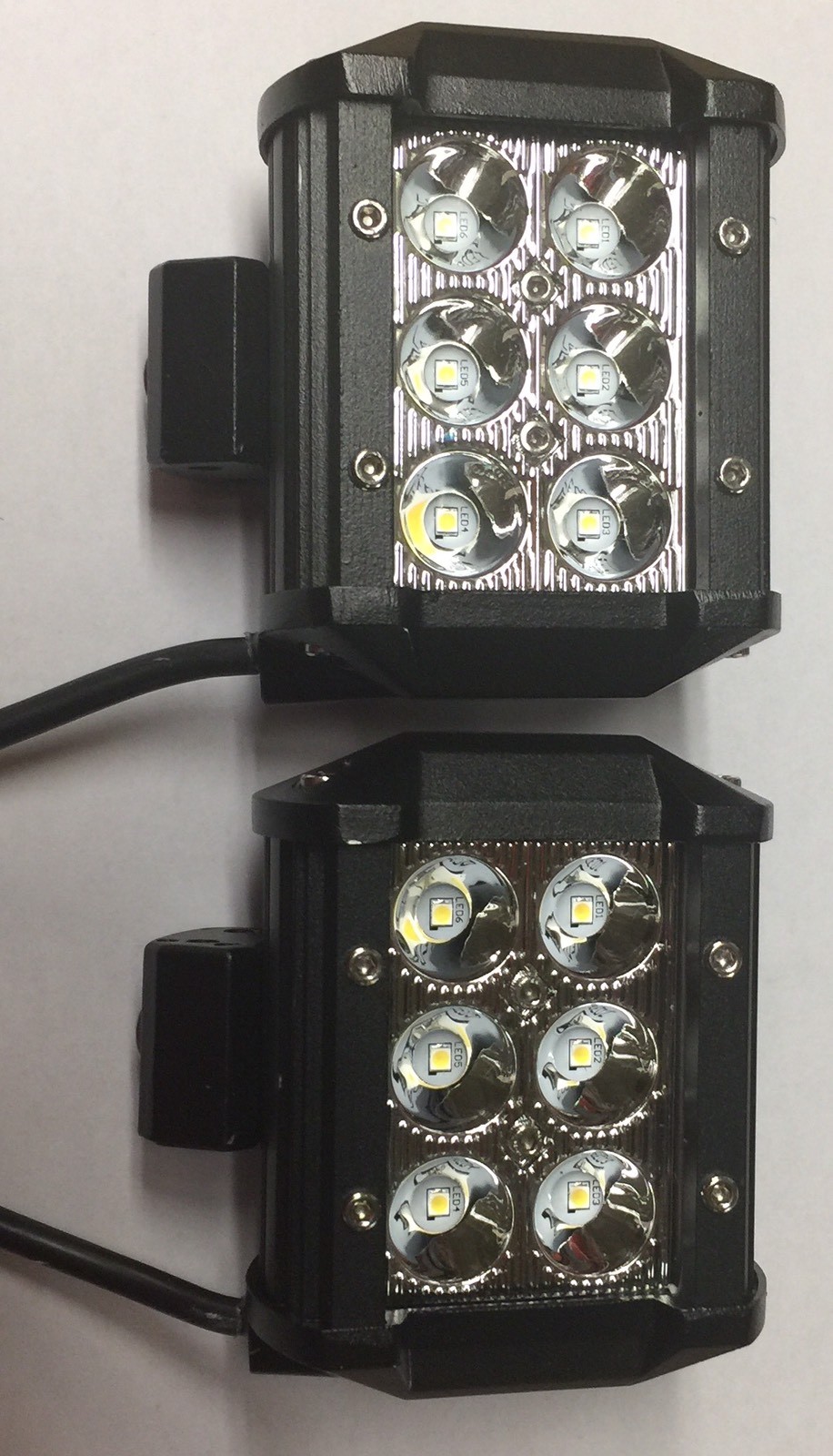 Dual Blazer Backup Sq LED Light Pair Fits Military Humvee 24v M998 H1 ...