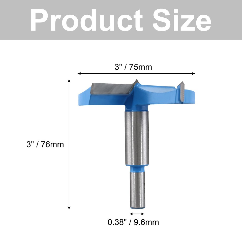 Forstner Drill Bit - 3Inch(75mm) Tungsten Carbide Forstner Bits Wood ...