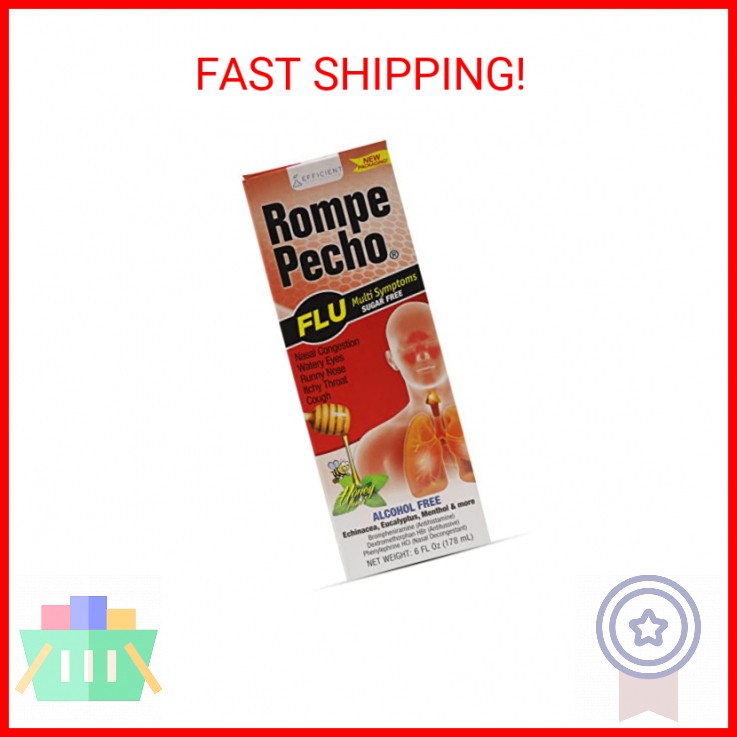 Rompe Pecho SF-FLU (Sugar-Free FLU) 6oz - Cold and FLU Syrup 856332065 ...