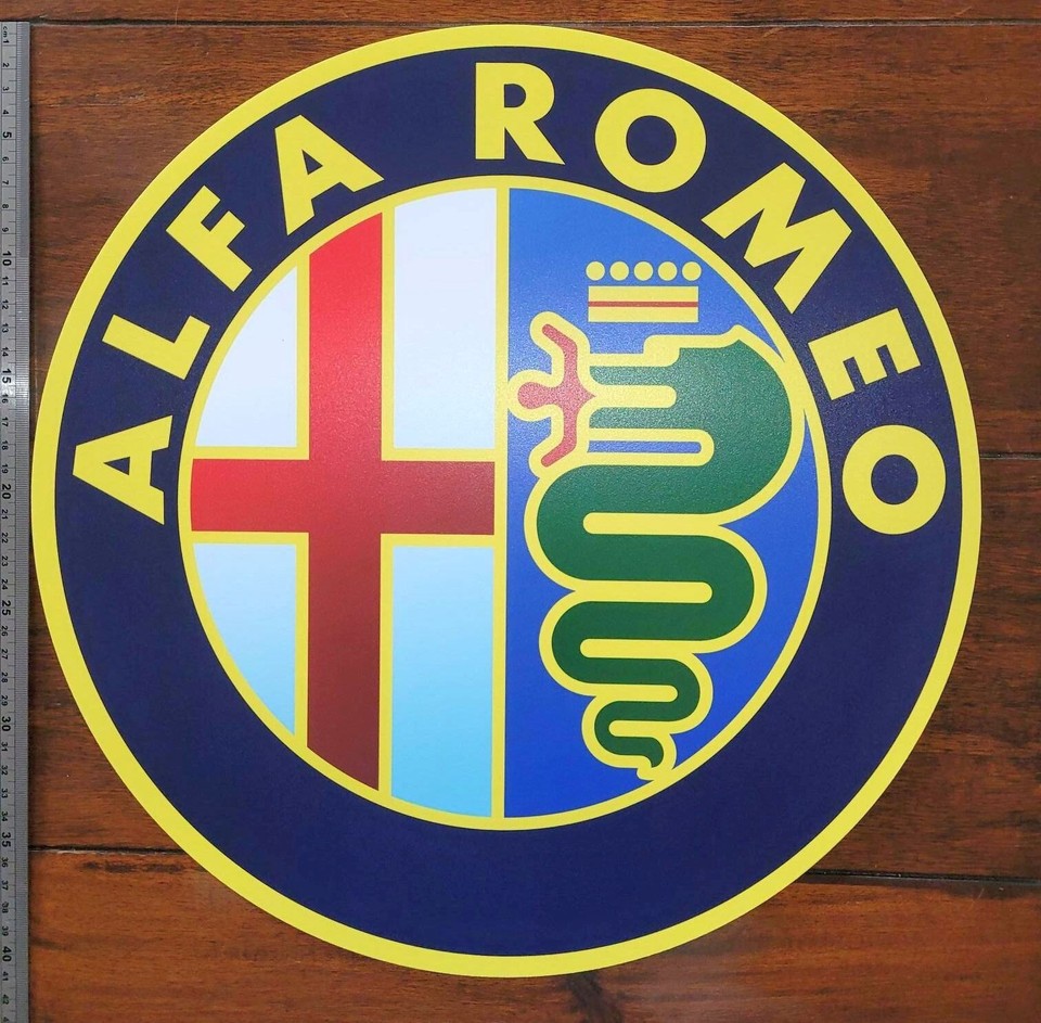 Garage Sign - Alfa Romeo 1972-2015 - Circle 15" | Easy to Hang Décor ...