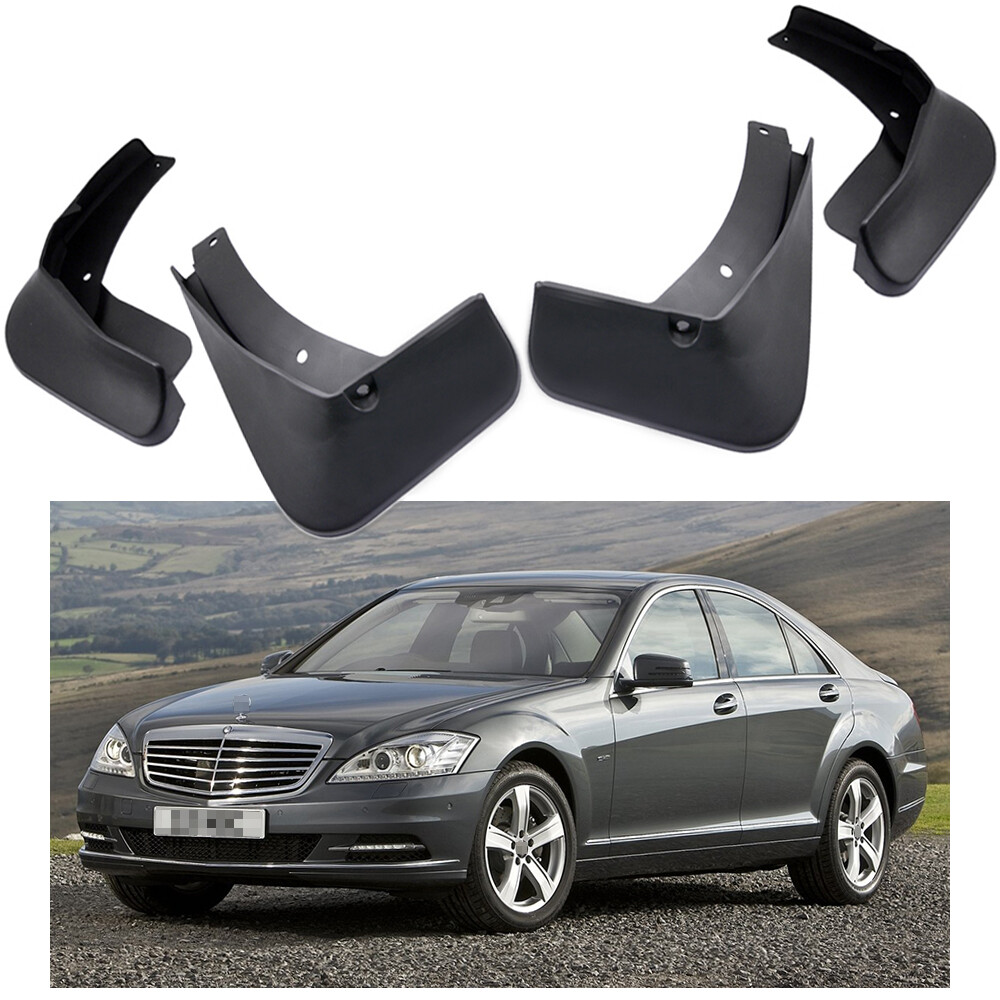 4x Car Mudflaps Splash Guard Mudguard Fender for Mercedes-Benz S-Class ...