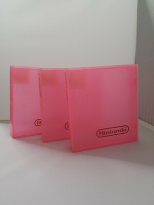 NES Nintendo Plastic Pink Game Cartridge Case Hard Clamshell Lot of 3 ...