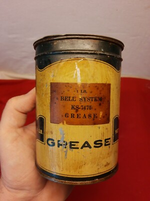VTG 1930s BELL SYSTEM TELEPHONE GREASE TIN LITHO CAN SCARCE FULL | eBay