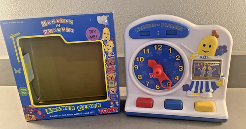 Vintage 1996 Tomy Bananas In Pajamas Answer Clock #6414 Learning To ...