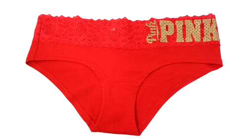 Victoria Secret Womens Panties Hipster S Extra Low Rise Red Lace Waist ...