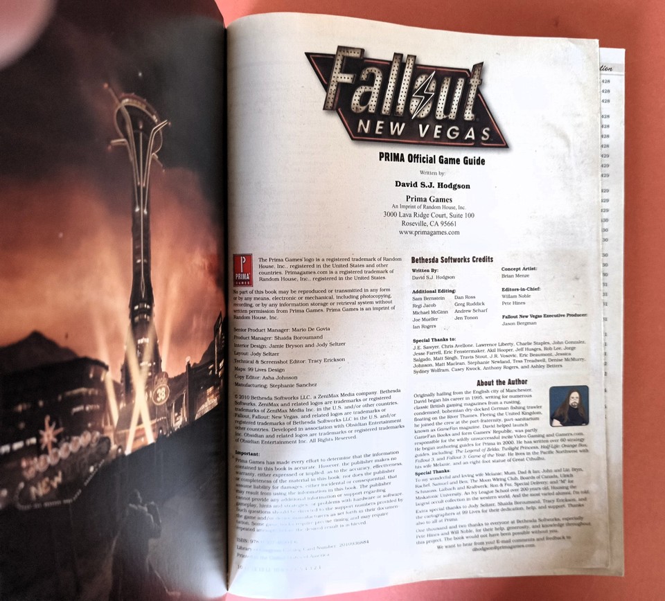Fallout - New Vegas Official Prima Game Guide, PS3, XBox, no map/poster ...
