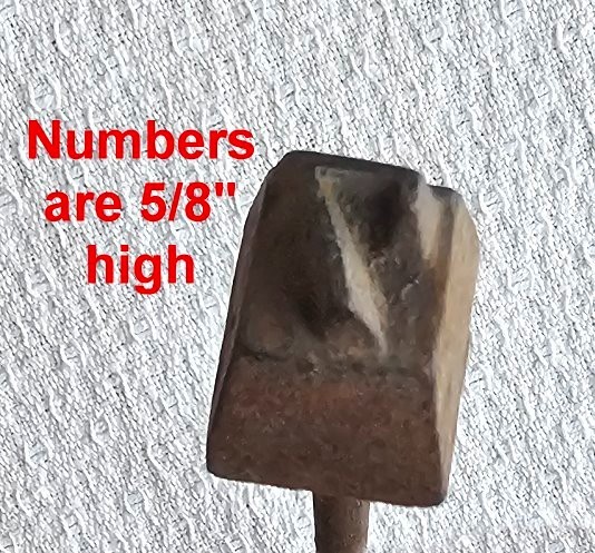 8 Pcs Antique Hand Forged Number Branding Irons~Cattle Horns/Sheep/Wood ...