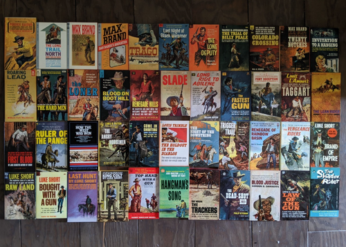Lot of 44 Vintage Pulp Western Paperbacks 1960's Cowboys Law Justice ...