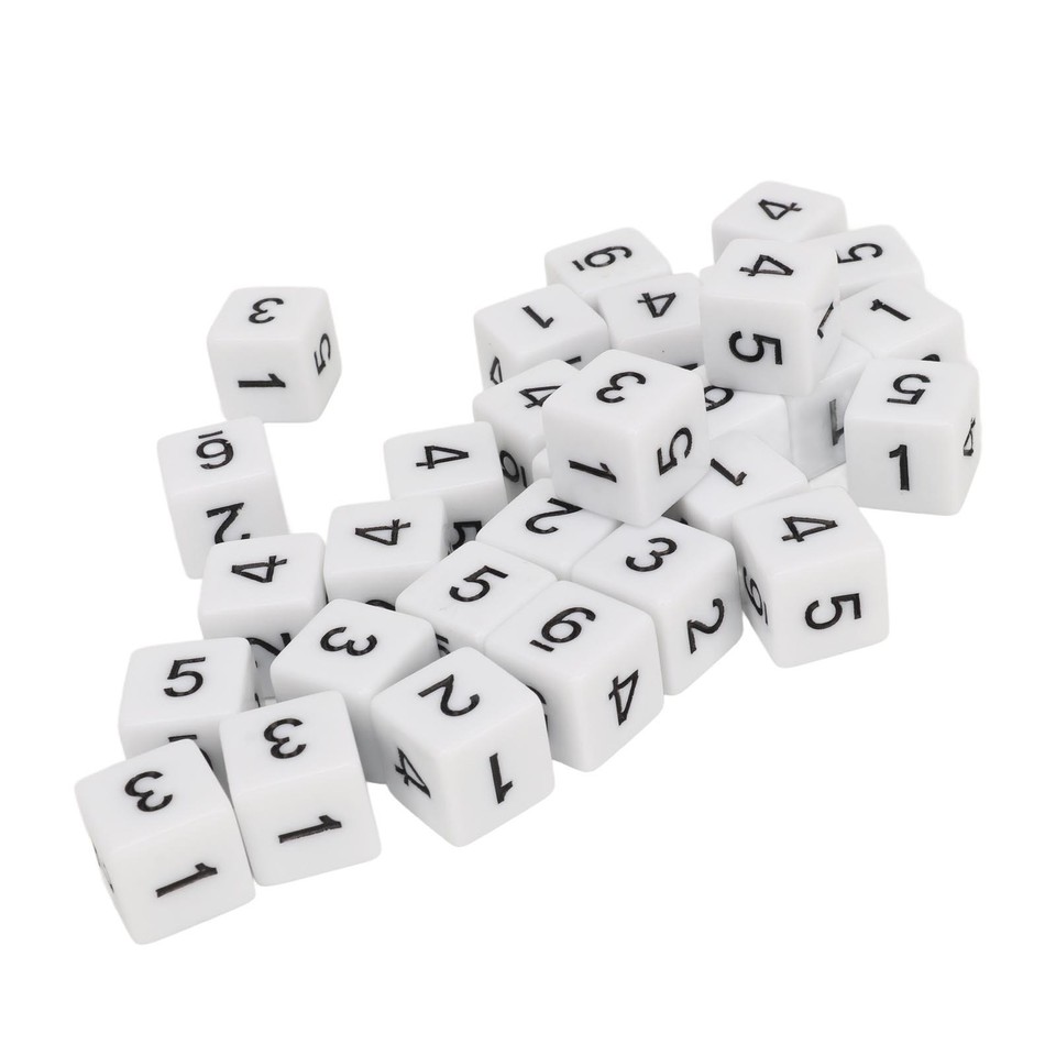 ↑New 30PCS Dice Set 16mm 6 Sided Plastic Educational Number Dice Cubes ...
