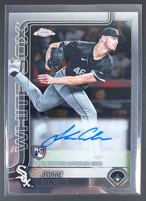 2025 Topps Chrome Jake Eder #RA-JE Rookie Auto RC White Sox | eBay