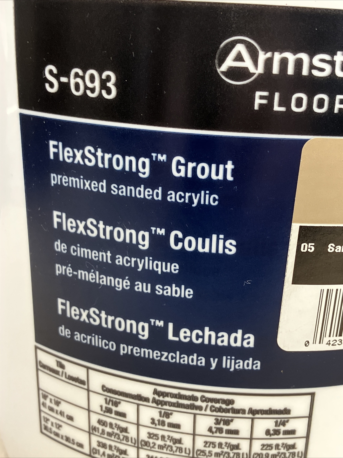 Congoleum (ivory) DuraCeramic Premixed Dura Grout 1 Gallon Dg-39 for ...