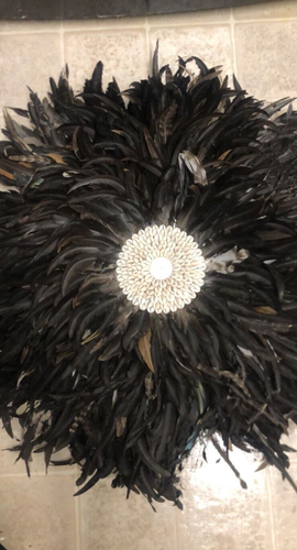 Beautiful feather and Calvary shell floral wall decor | eBay