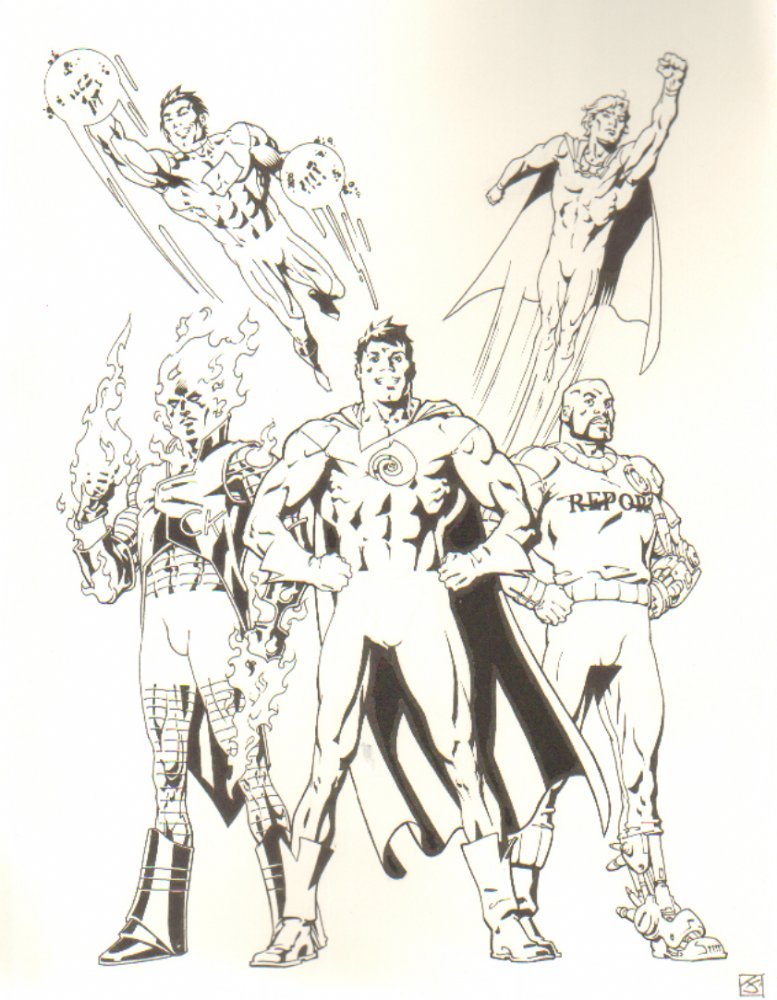 Superhero Team Prototype art by Jason Johnson | eBay