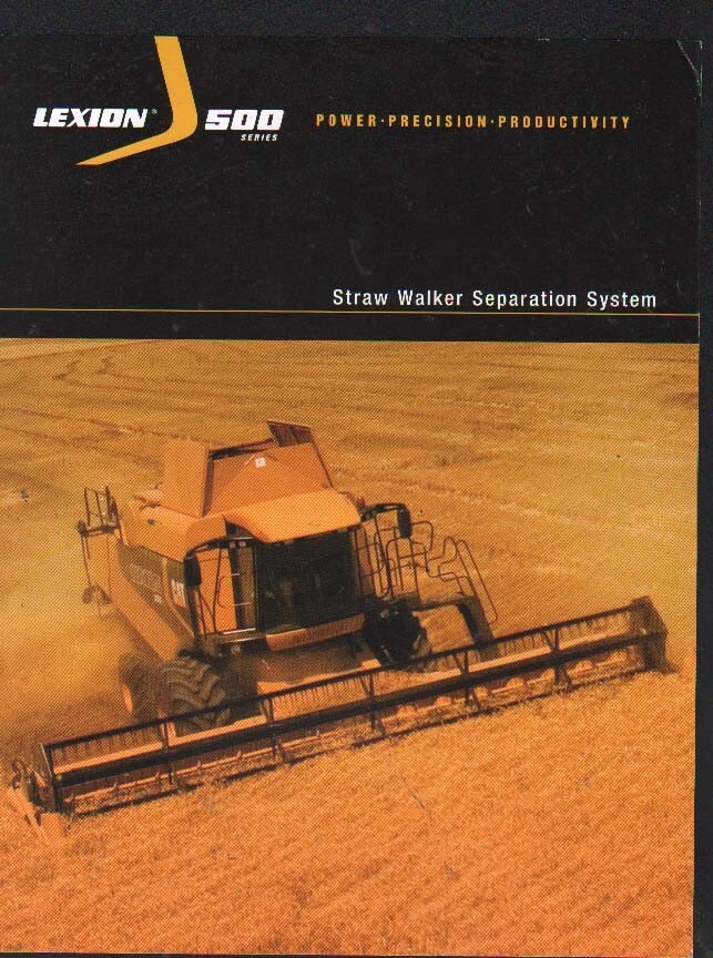 Caterpillar "Lexion 500 Series" Straw Walker Combine Brochure Leaflet ...