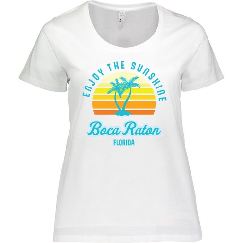 Inktastic Summer Enjoy The Sunshine Boca Raton Florida Women's Plus ...