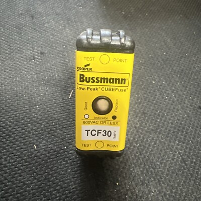 Bussmann TCF30 30 Amp, 600V/300Vdc Class CF With Indicator Cubefuse | eBay
