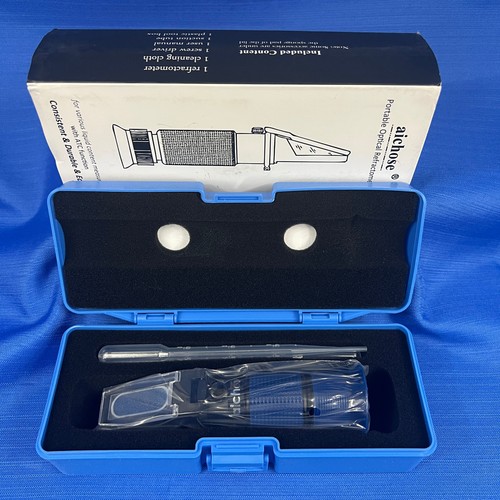 Aichose Portable Optical Brix Refractometer with ATC Function 0-80% ...