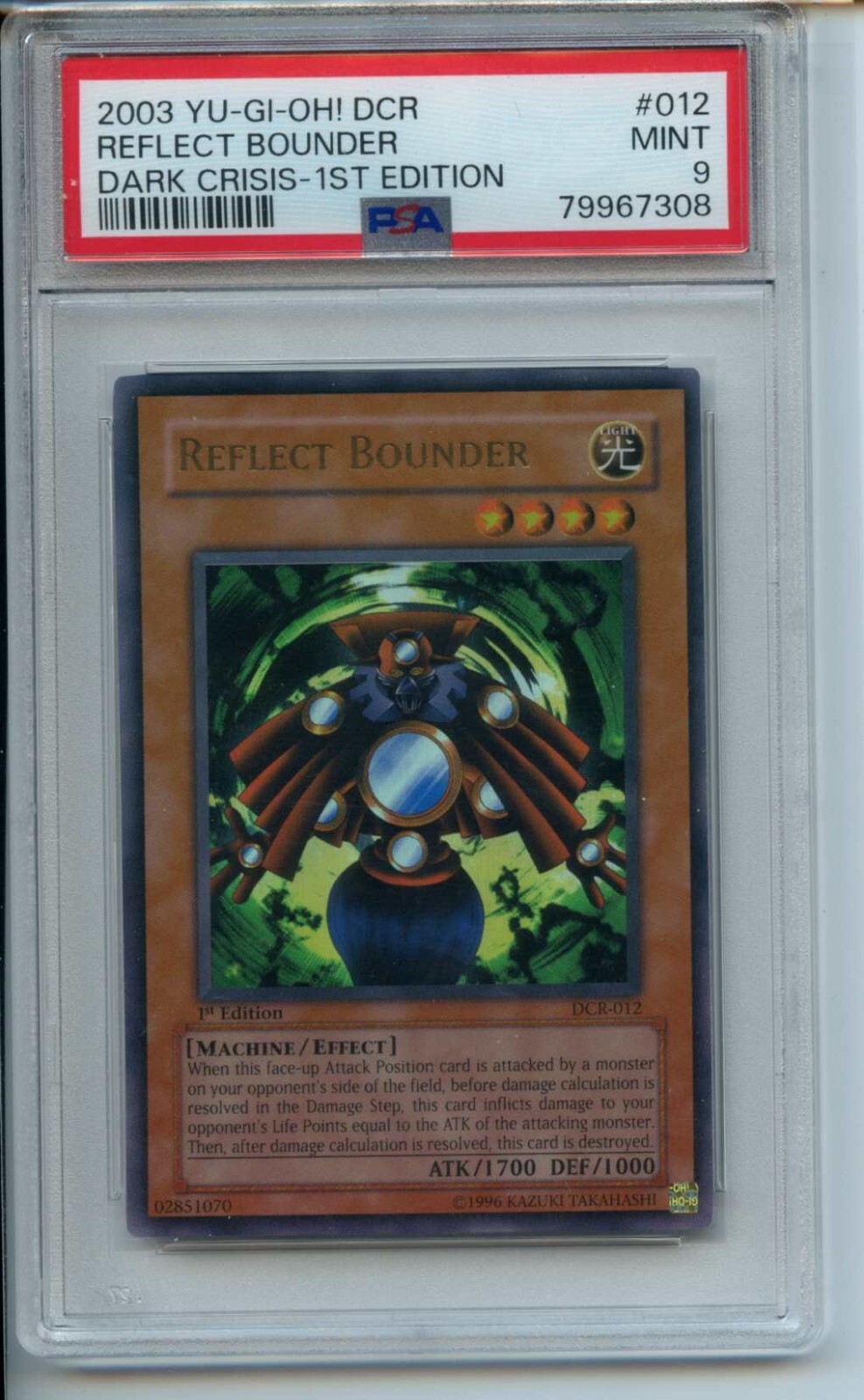 Yugioh 2003 Reflect Bounder DCR-012 Ultra Rare 1st Edition PSA 9 MINT ...