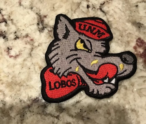 University Of NEW MEXICO LOBOS Vintage Embroidered Iron On Patch 2.5” X ...