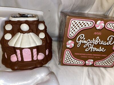 Vintage Avon Gingerbread House Frankincense & Myrrh Candle Holder | eBay