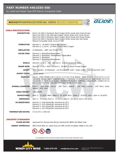 Windy City Wire Cable 4-ELEMENT COMPOSITE CABLE SKU:4461030-500 | eBay