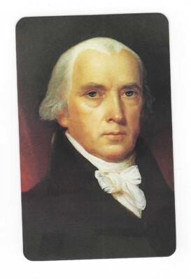 1991 FAX-PAX PRESIDENT JAMES MADISON PORTRAIT CARD | eBay