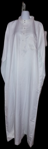Men Long Sleeve Abaya Dishdash Thobe Jubba White 3xl | eBay