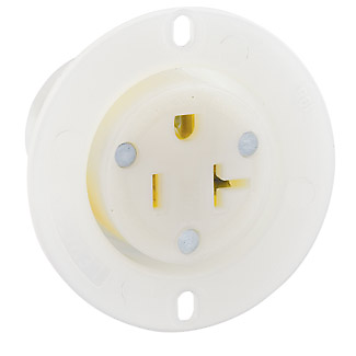 Leviton 15379-C 20 Amp 125 Volt NEMA 5-20R 2P 3W Flanged Outlet ...