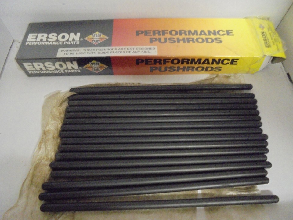 NOS ERSON E917021 CHROME MOLY 5/16 PUSHRODS 9.140 LONG qty 16 MOPAR 413 ...