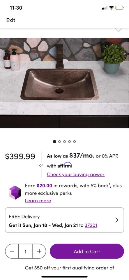 Copper Hammered Rectangular Undermount Bathroom Sink Brown No Faucet ...