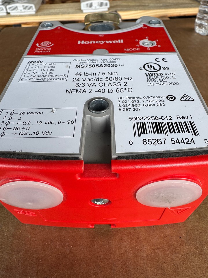 Honeywell MS7505A2030 Spring Return Damper Actuator 44Lb-In / 5Nm 24VAC ...