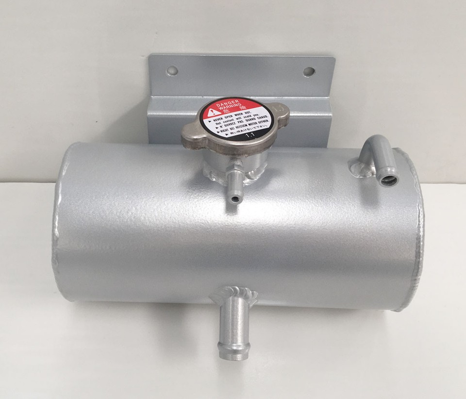 Universal Aluminum Radiator Header Horizontal Round Coolant Overflow ...