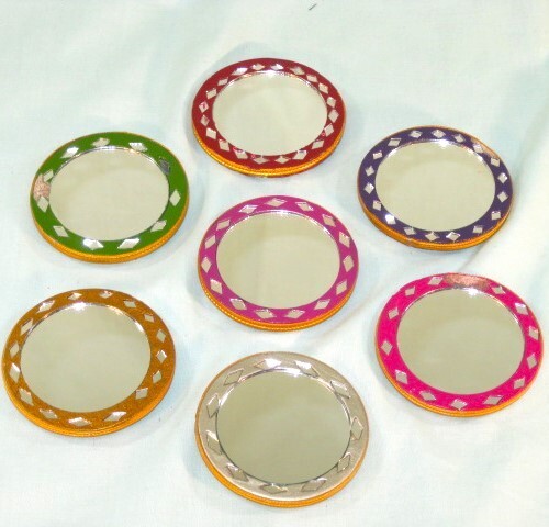 Rajasthani Sparkling Pocket Mirrors, Set of 7 Sudha Style India | eBay