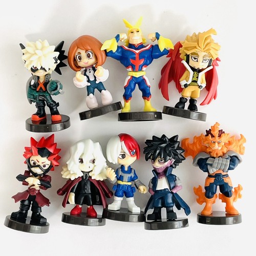 My Hero Academia Small Figure 2"H 9 pieces Hawks Endeavor Ochaco Shoto ...