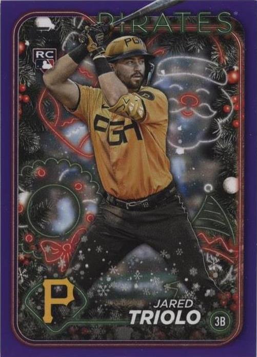2024 Topps Holiday - Jared Triolo #H188 Purple Glitter /99 (RC) for ...